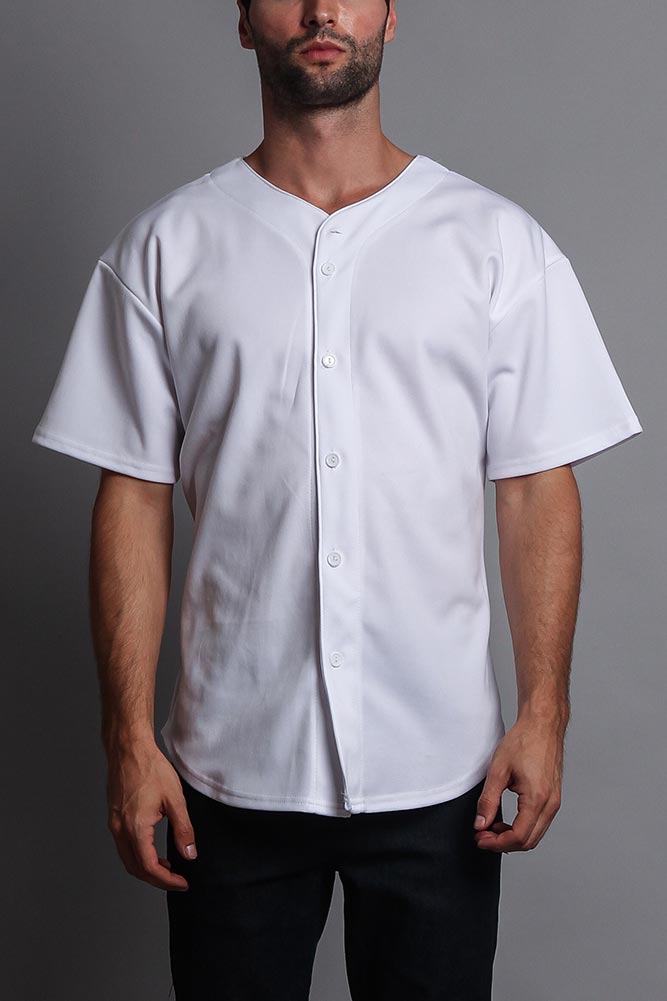 Baseball Button Down Short Sleeve Jersey – G-Style USA