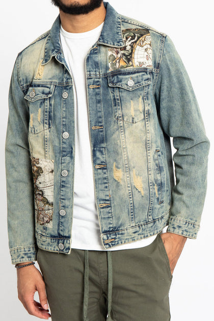 Global Map Denim Jacket – G-Style USA