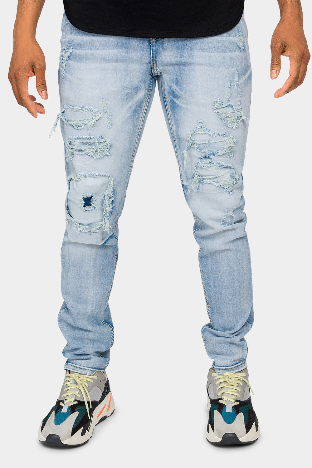Faded Ripped Repair Denim Jeans – G-Style USA