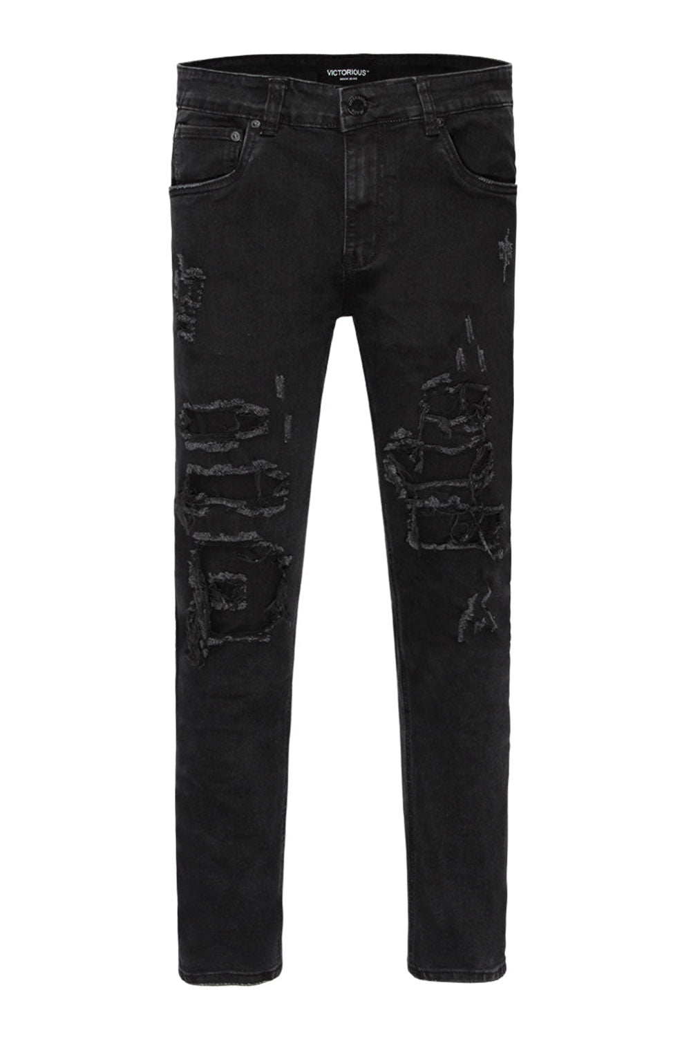 Faded Ripped Repair Denim Jeans – G-Style USA