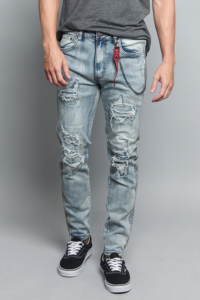 Stone Washed Track Jeans – G-Style USA