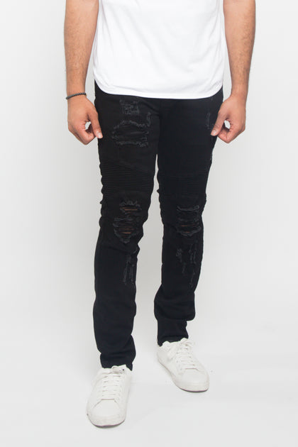 Distressed Scrunched Skinny Jeans – G-Style USA