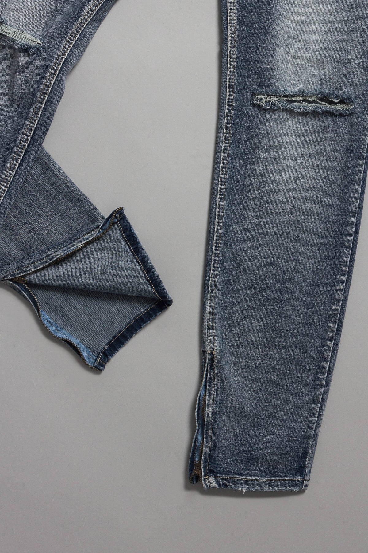 Knee Cut Denim Skinny Jeans – G-Style USA