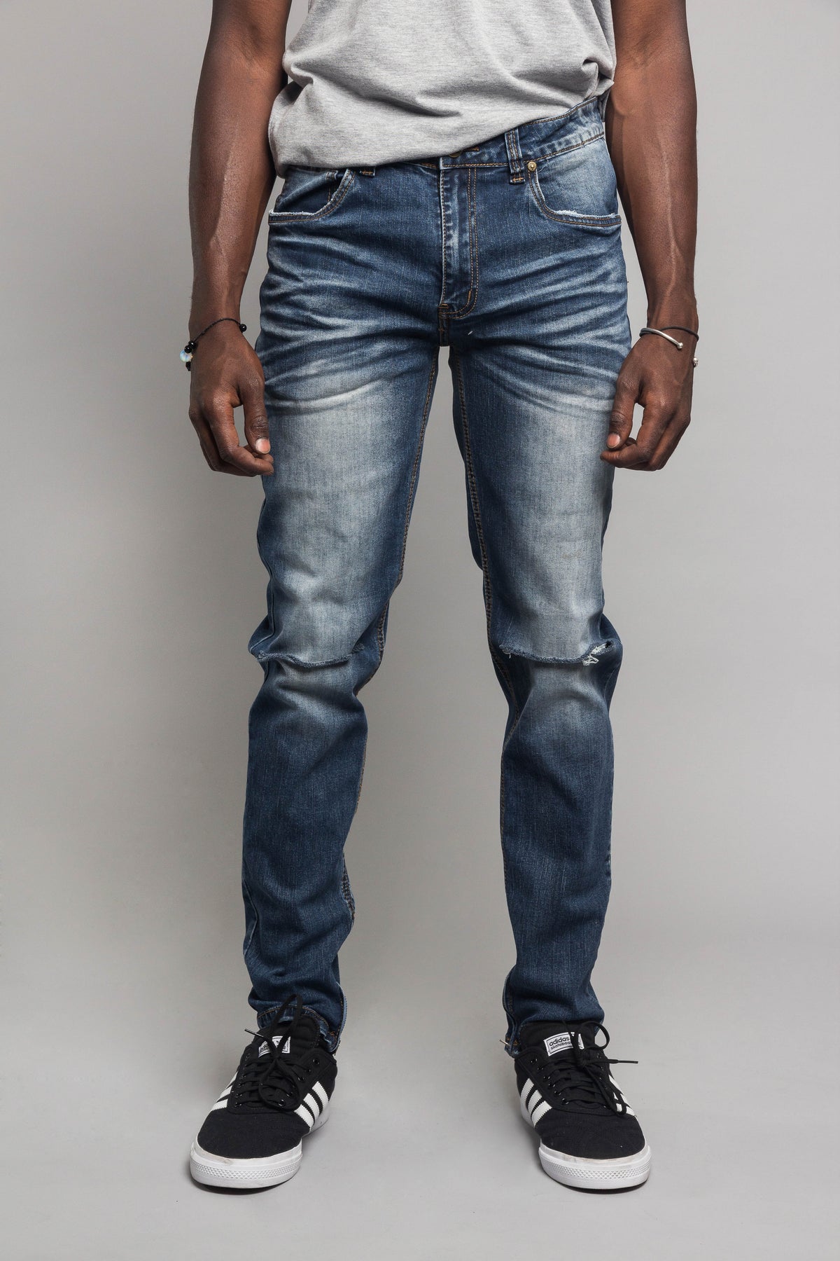 Knee Cut Denim Skinny Jeans – G-Style USA