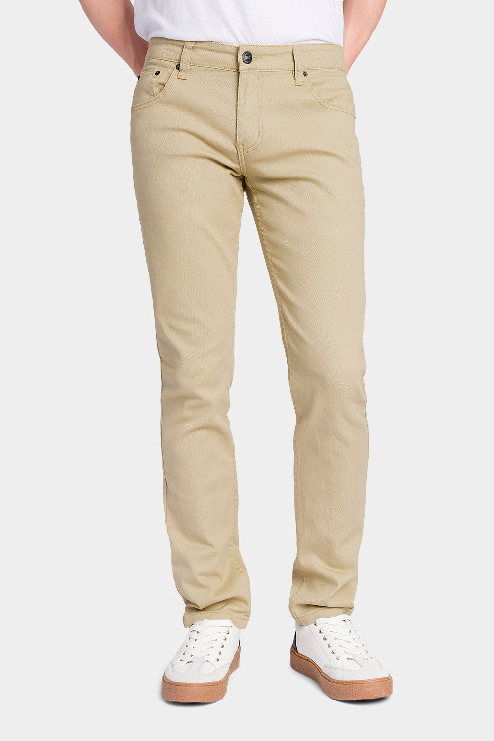 Men's Essential Skinny Fit Colored Jeans (Khaki) – G-Style USA