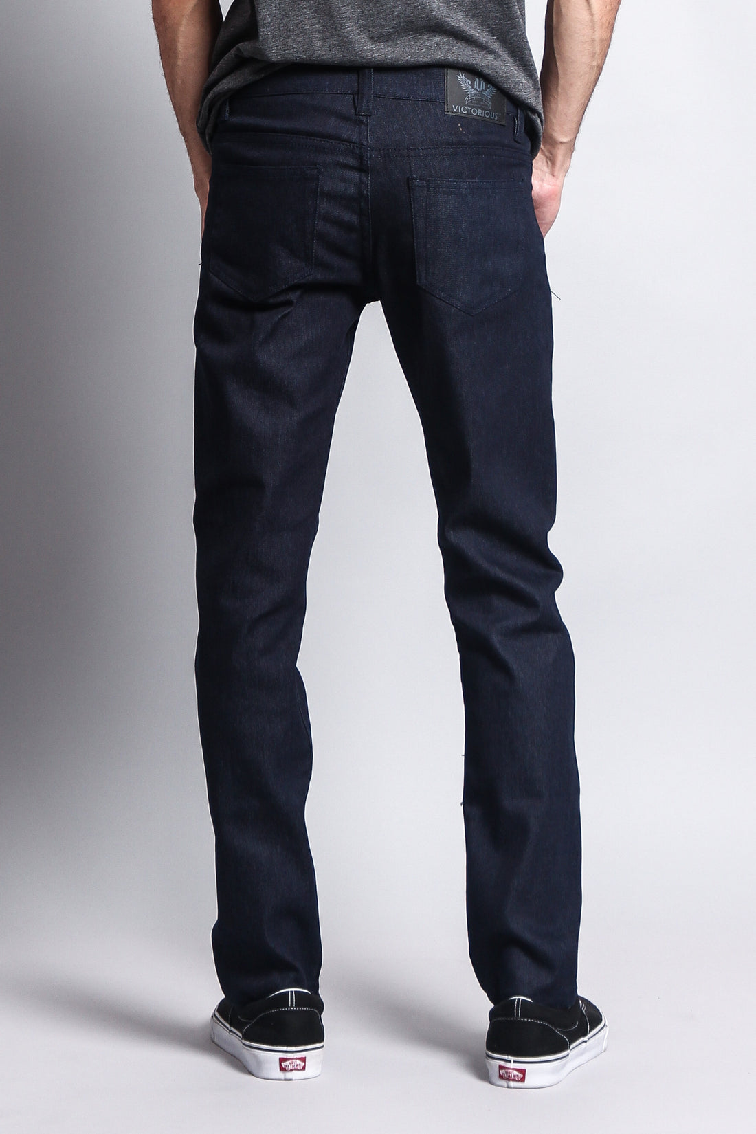 Men's Skinny Fit Raw Denim Jeans (Indigo)