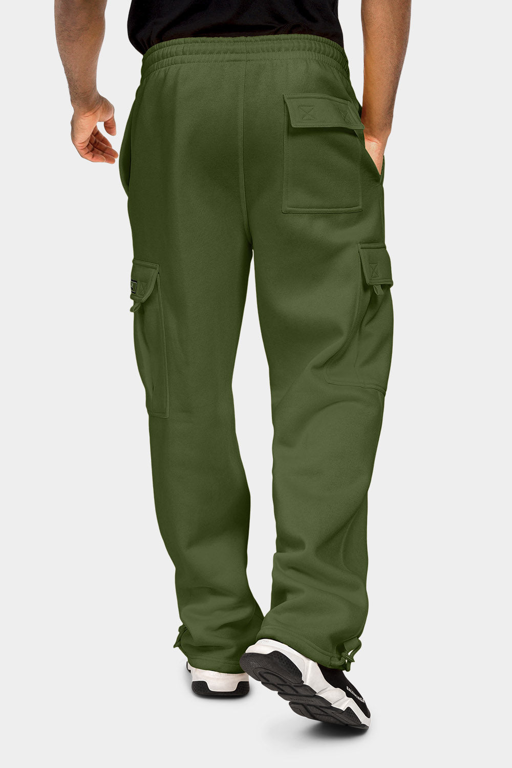 Men's Solid Fleece Heavyweight Cargo Sweat Pants – G-Style USA