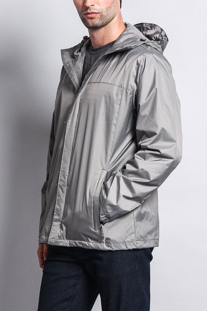 Solid Color Classic Hooded Windbreaker Jacket – G-Style USA