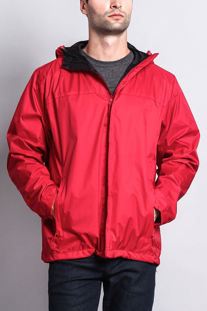 Solid Color Classic Hooded Windbreaker Jacket – G-Style USA