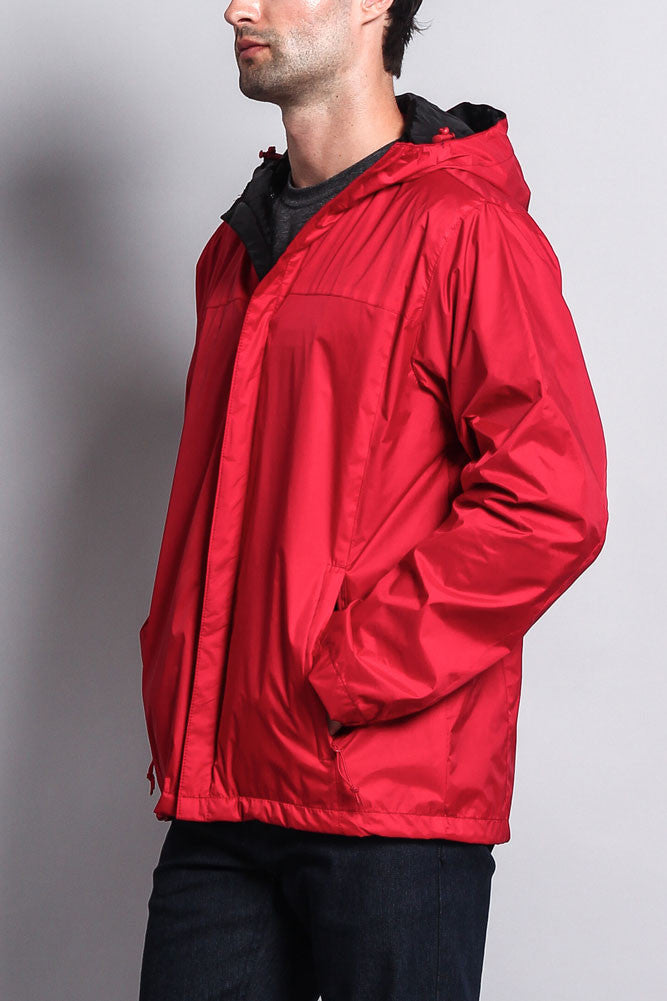 Solid Color Classic Hooded Windbreaker Jacket – G-Style USA