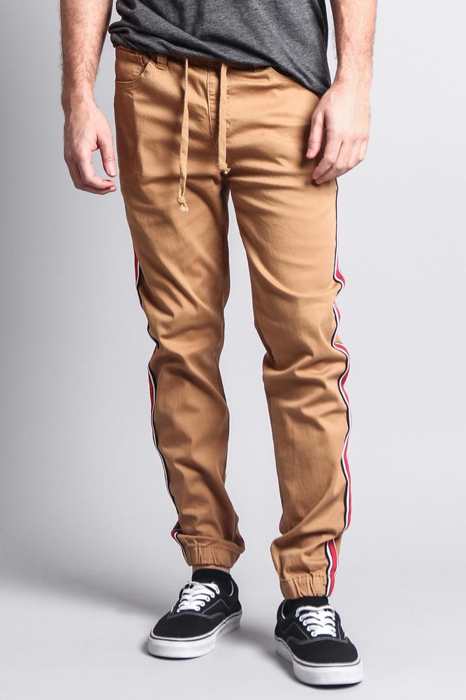 Men's Track Style Side Striped Joggers – G-Style USA