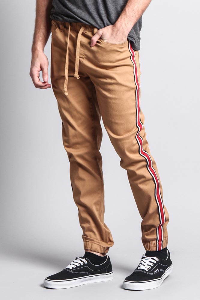 Men's Track Style Side Striped Joggers – G-Style USA