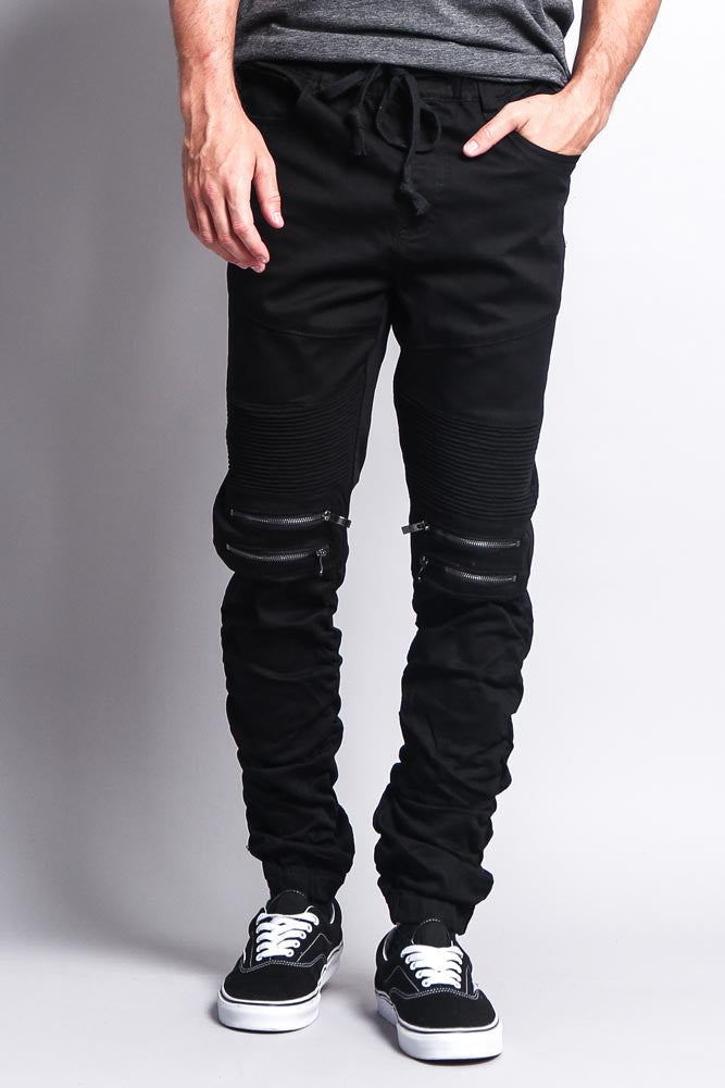 Scrunch Stacked Biker Twill Jogger Pants – G-Style USA