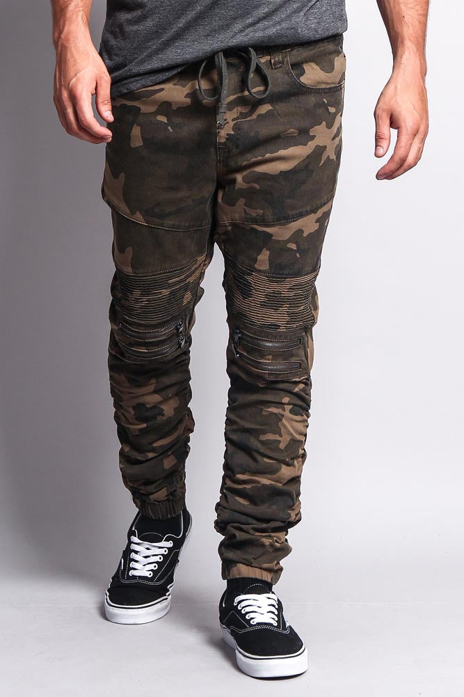Scrunch Stacked Biker Twill Jogger Pants – G-Style USA