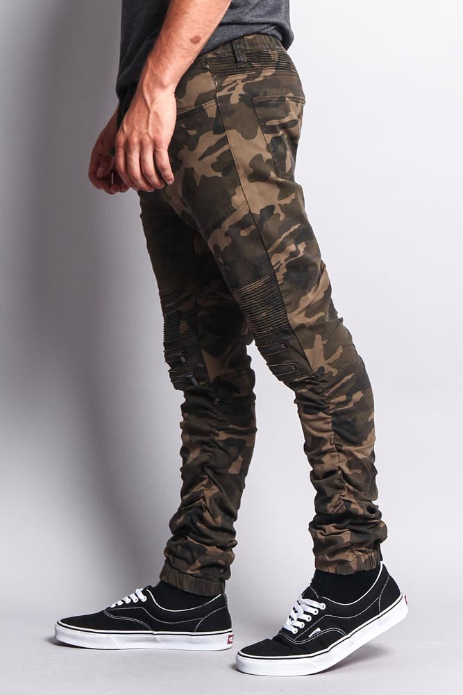 Scrunch Stacked Biker Twill Jogger Pants – G-Style USA