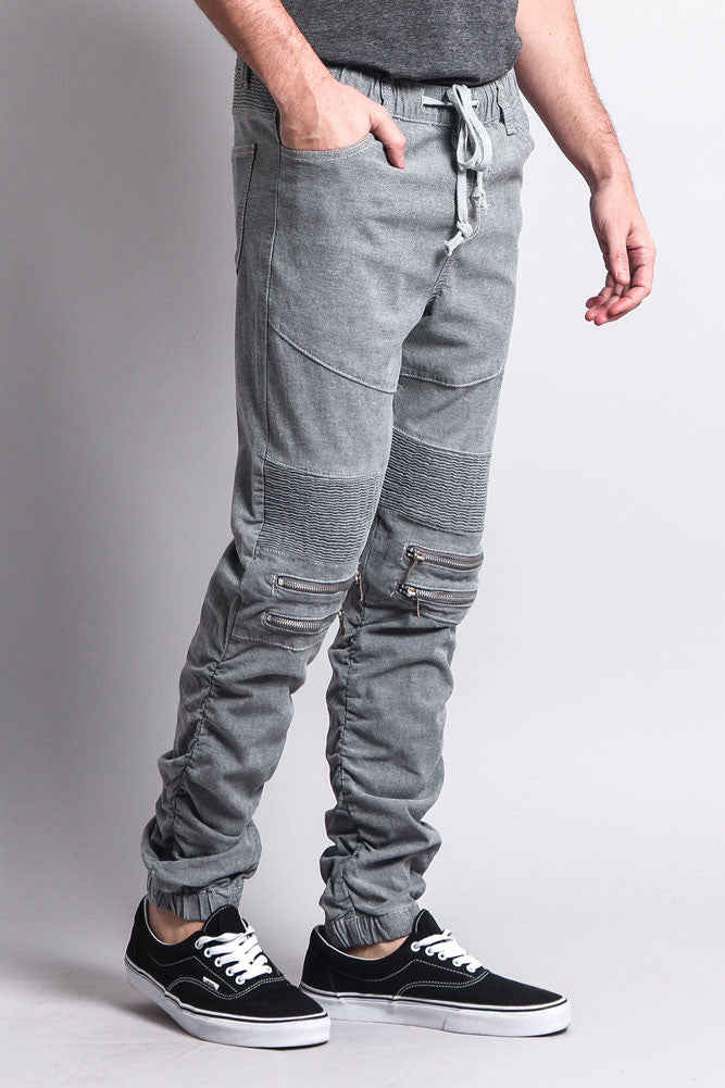 Scrunch Stacked Biker Twill Jogger Pants – G-Style USA