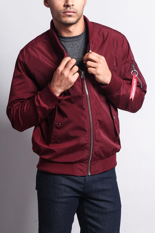 Men's Lightweight Bomber Flight Jacket JK704 - GStyleUSA.com