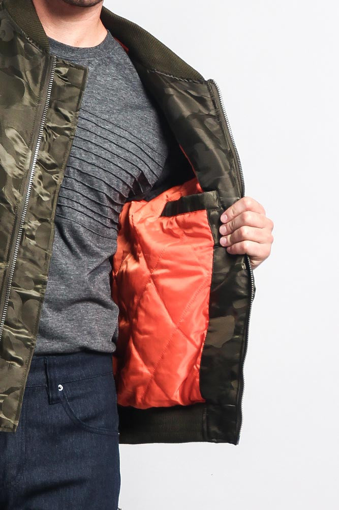 Tonal Camo Bomber Flight Jacket – G-Style USA