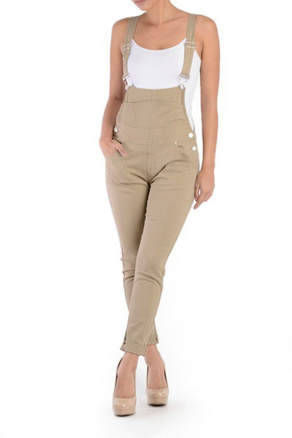 Women's Solid Skinny Overalls RJHO378 - GStyleUSA.com – G-Style USA