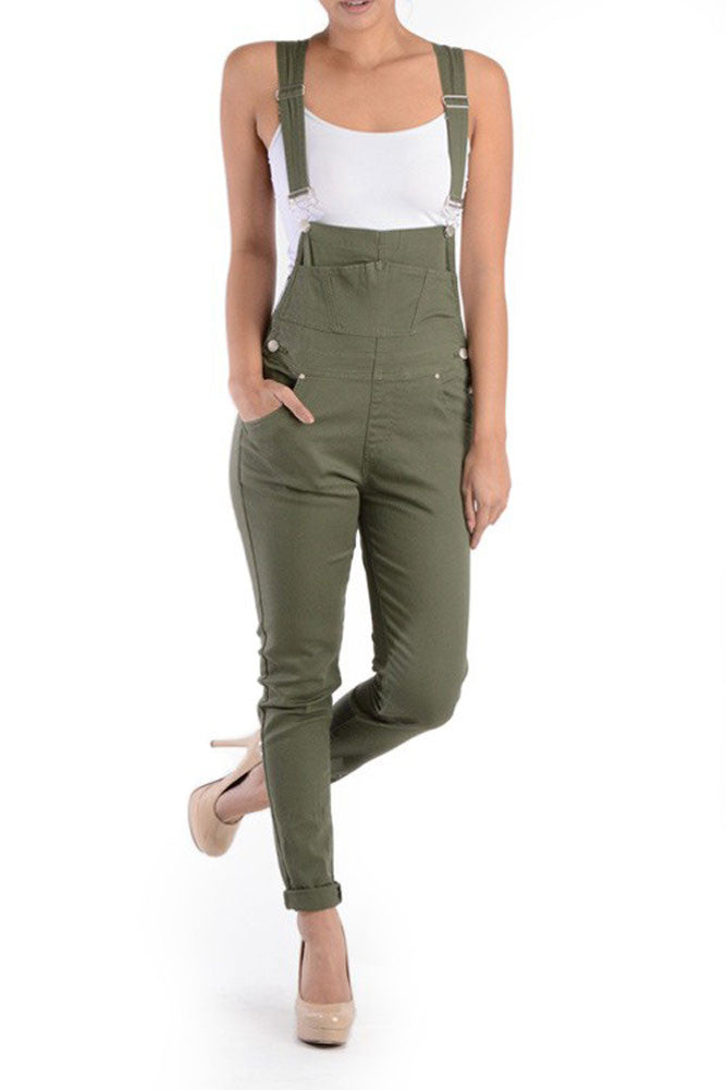 Women's Solid Skinny Overalls RJHO378 - GStyleUSA.com – G-Style USA