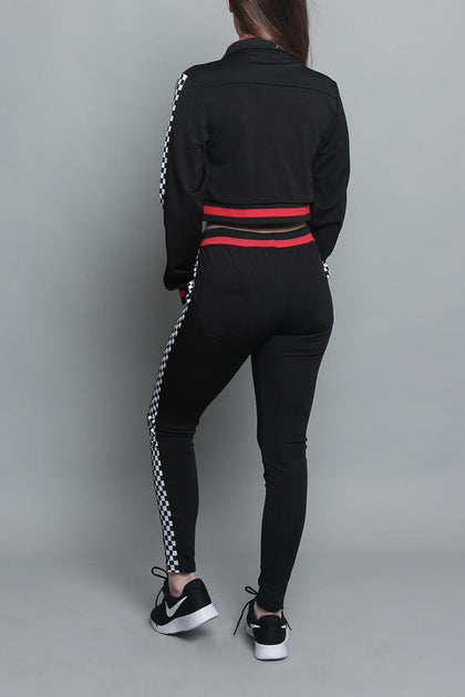 Side Checkered Tracksuit – G-Style USA