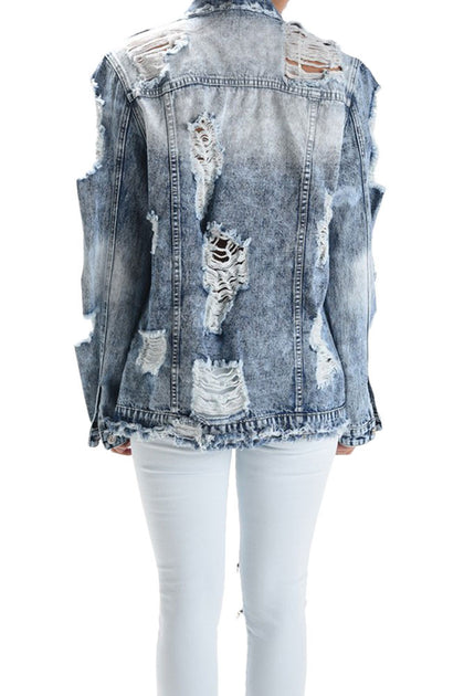 Women's Destroyed Boyfriend Jacket – G-Style USA