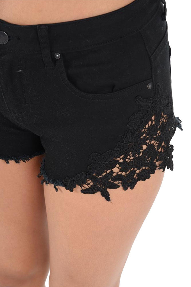 Women's Colored Cut-Off Side Lace Shorts – G-Style USA