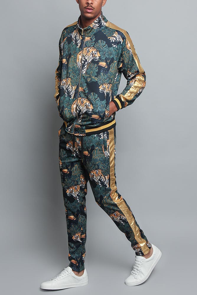 Royal Floral Tiger Track Suit – G-Style USA
