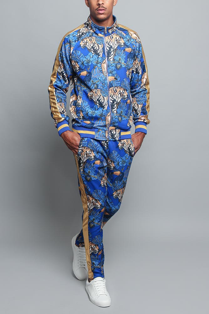 Royal Floral Tiger Track Suit – G-Style USA