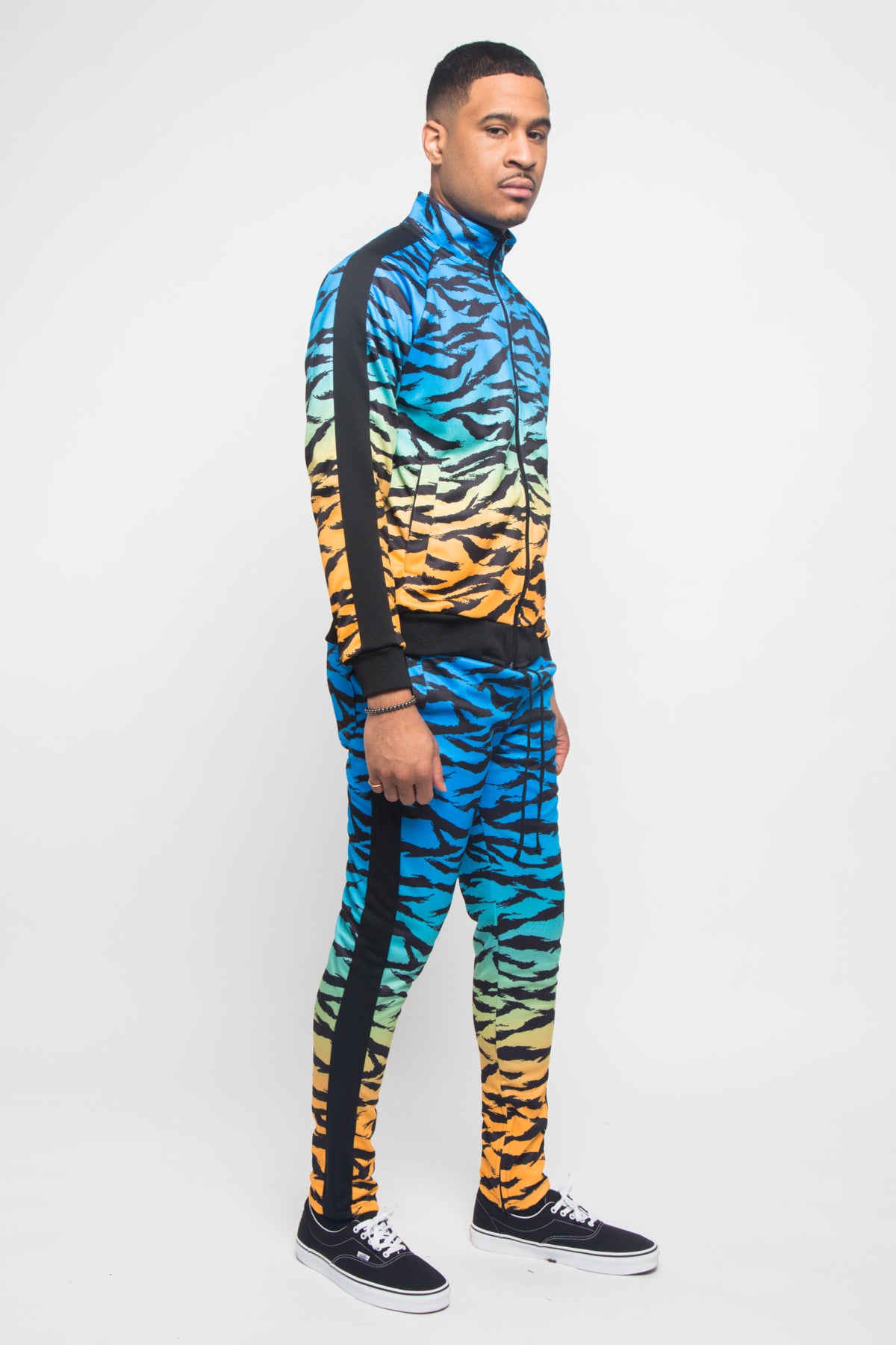 Ombre Gradient Tiger Stripe Tracksuit – G-Style USA