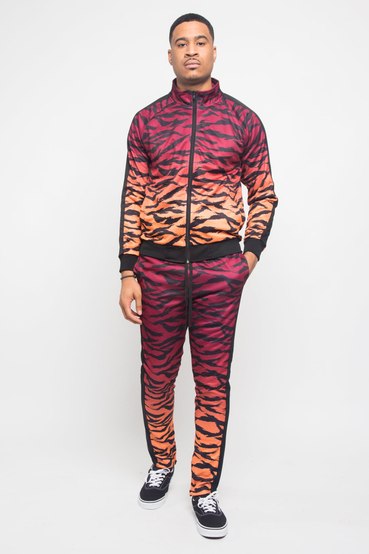Ombre Gradient Tiger Stripe Tracksuit – G-Style USA