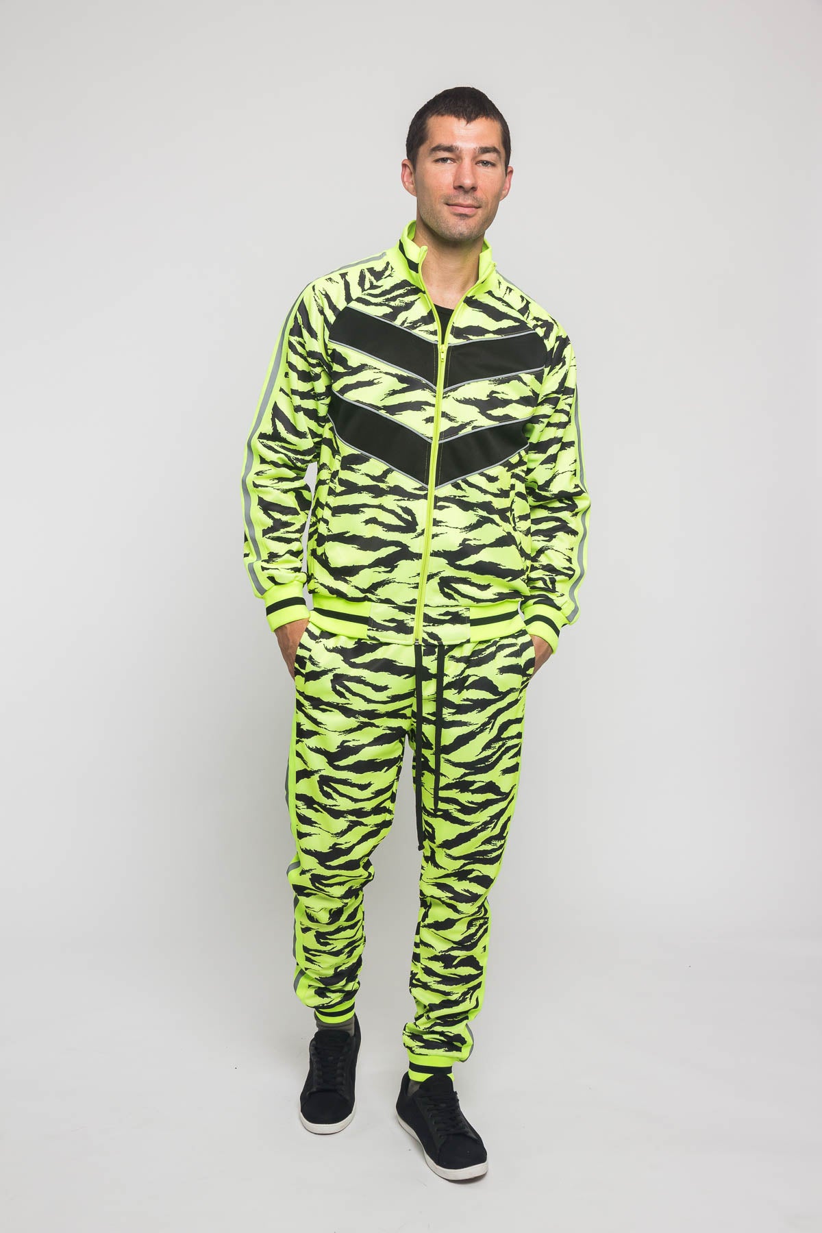 Reflective Tape Tiger Stripe Tracksuit – G-Style USA