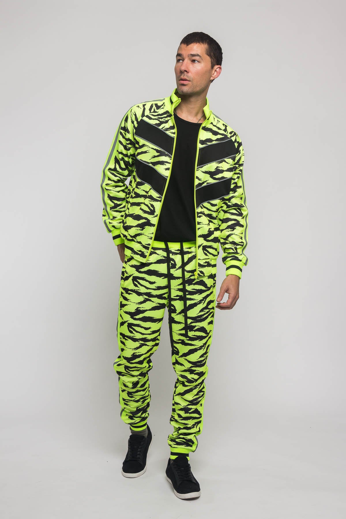 Reflective Tape Tiger Stripe Tracksuit – G-Style USA
