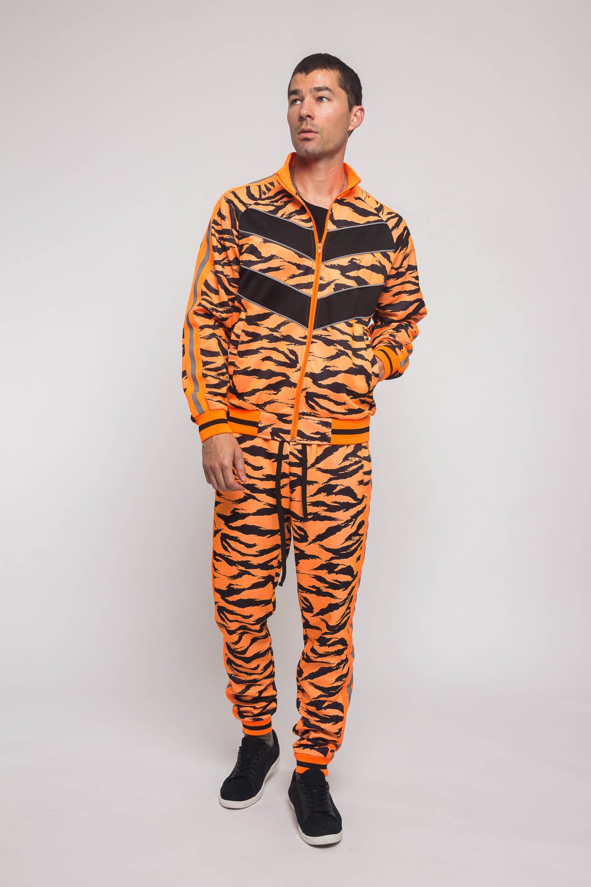 Reflective Tape Tiger Stripe Tracksuit – G-Style USA