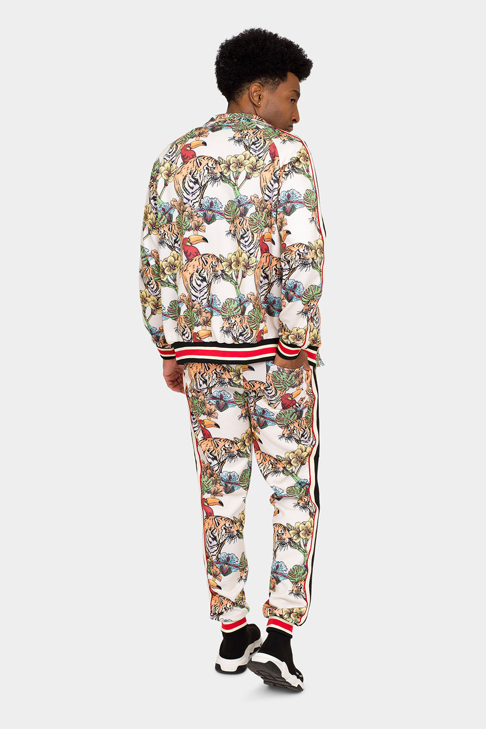 G Striped Floral Tiger Track Suit Set – G-Style USA