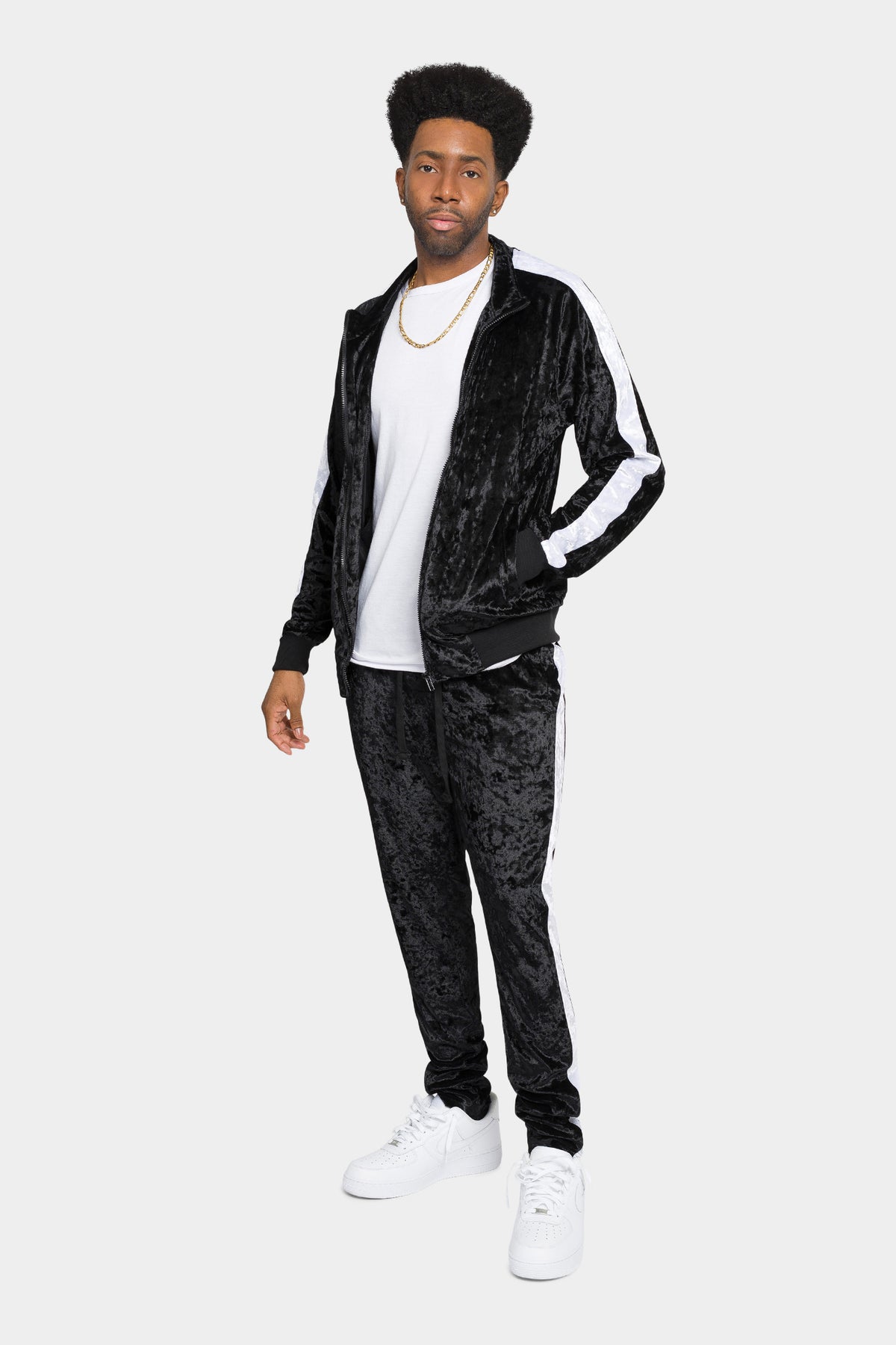 Accented Velour Track Suit – G-Style USA