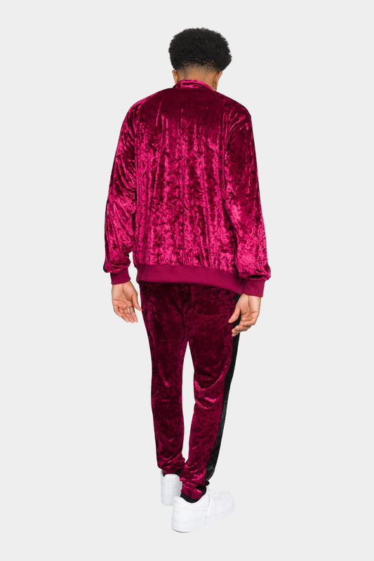 Accented Velour Track Suit