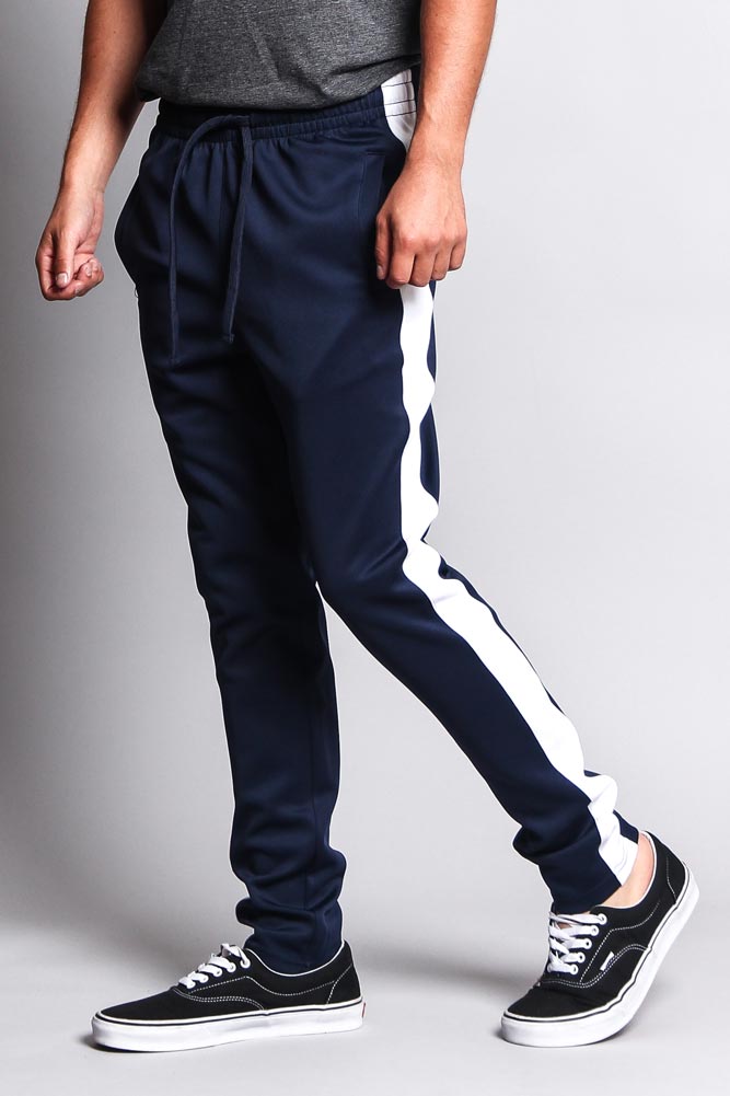 Slim Fit Striped Track Pants – G-Style USA