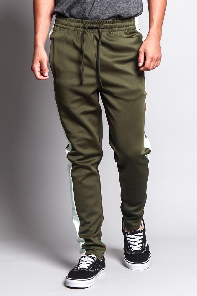 Slim Fit Striped Track Pants – G-Style USA