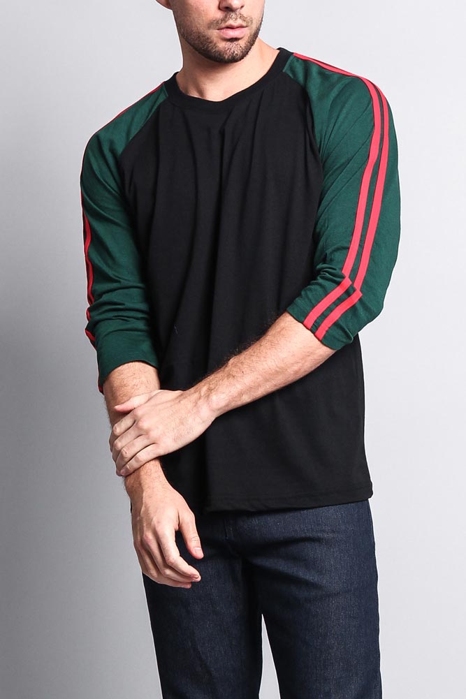 Men's Baseball T Shirt with Stripes – G-Style USA