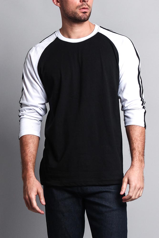 Men's Baseball T Shirt with Stripes – G-Style USA