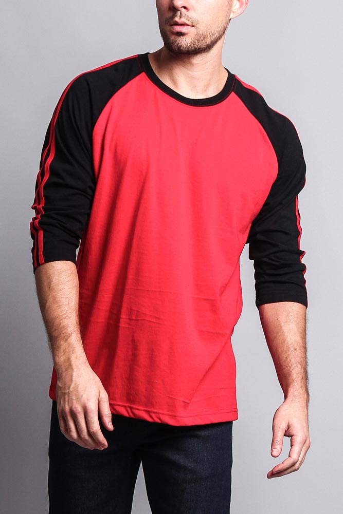 Men's Baseball T Shirt with Stripes – G-Style USA