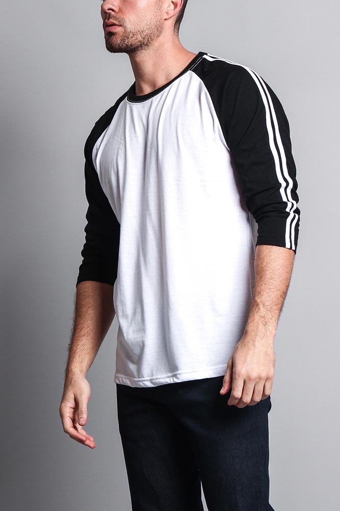 Men's Baseball T Shirt with Stripes – G-Style USA