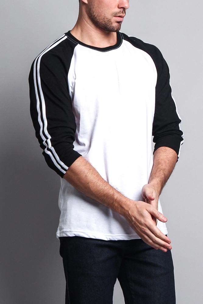 Men's Baseball T Shirt with Stripes – G-Style USA
