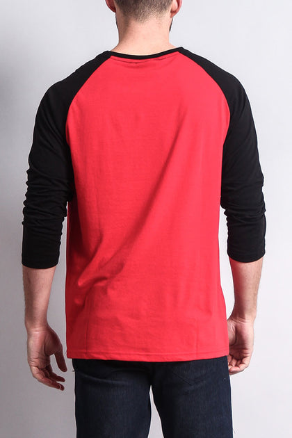 Men's Baseball T-Shirt (Red/Black) – G-Style USA