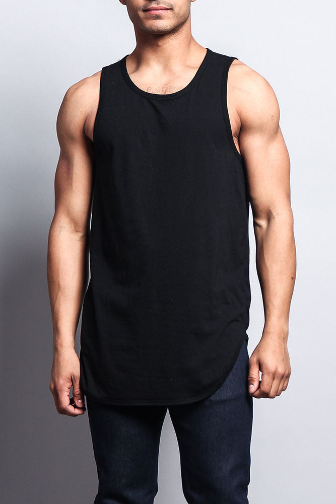 Solid Color Long Length Curved Hem Tank Top TT47 - GStyleUSA.com – G ...