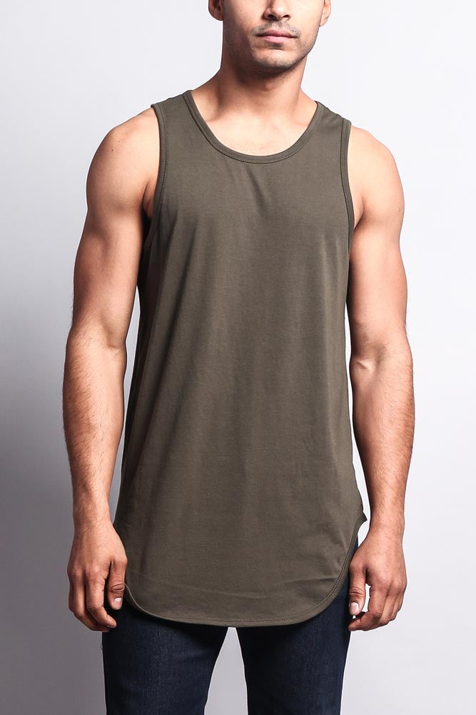 Solid Color Long Length Curved Hem Tank Top TT47 - GStyleUSA.com – G ...