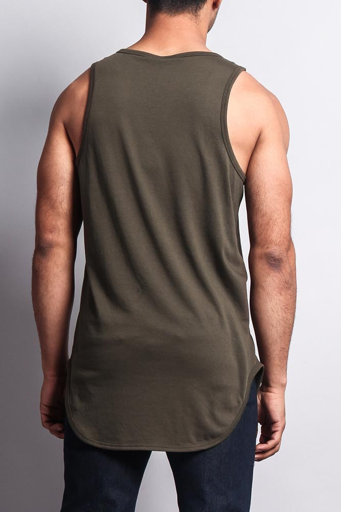 Solid Color Long Length Curved Hem Tank Top TT47 - GStyleUSA.com – G ...