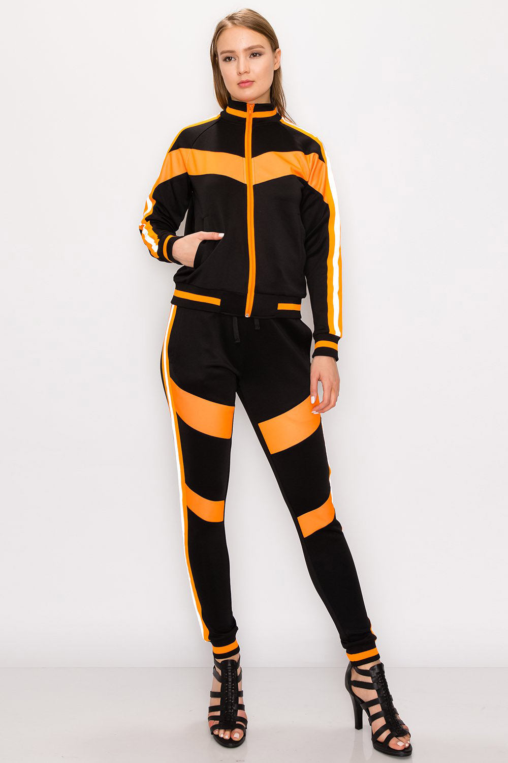 Reflective Neon Striped Track Suit – G-Style USA