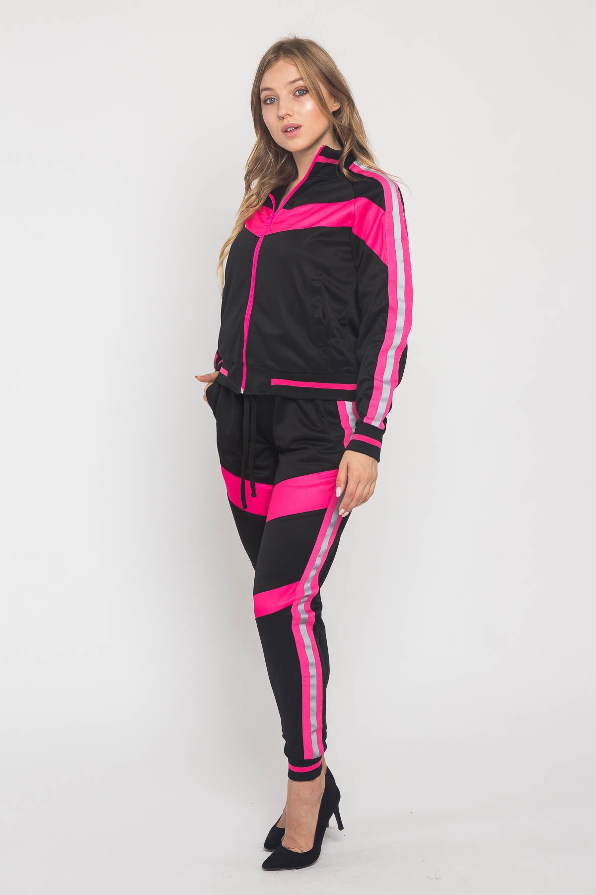 Reflective Neon Striped Track Suit – G-Style USA